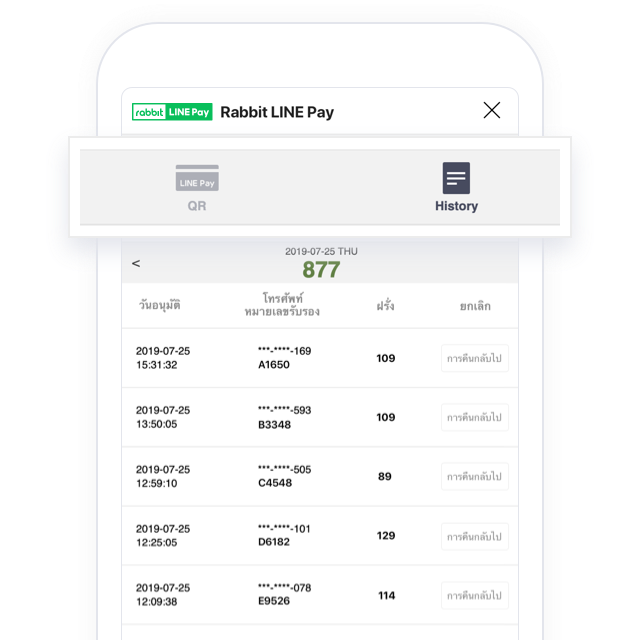 บริการ Rabbit LINE Pay