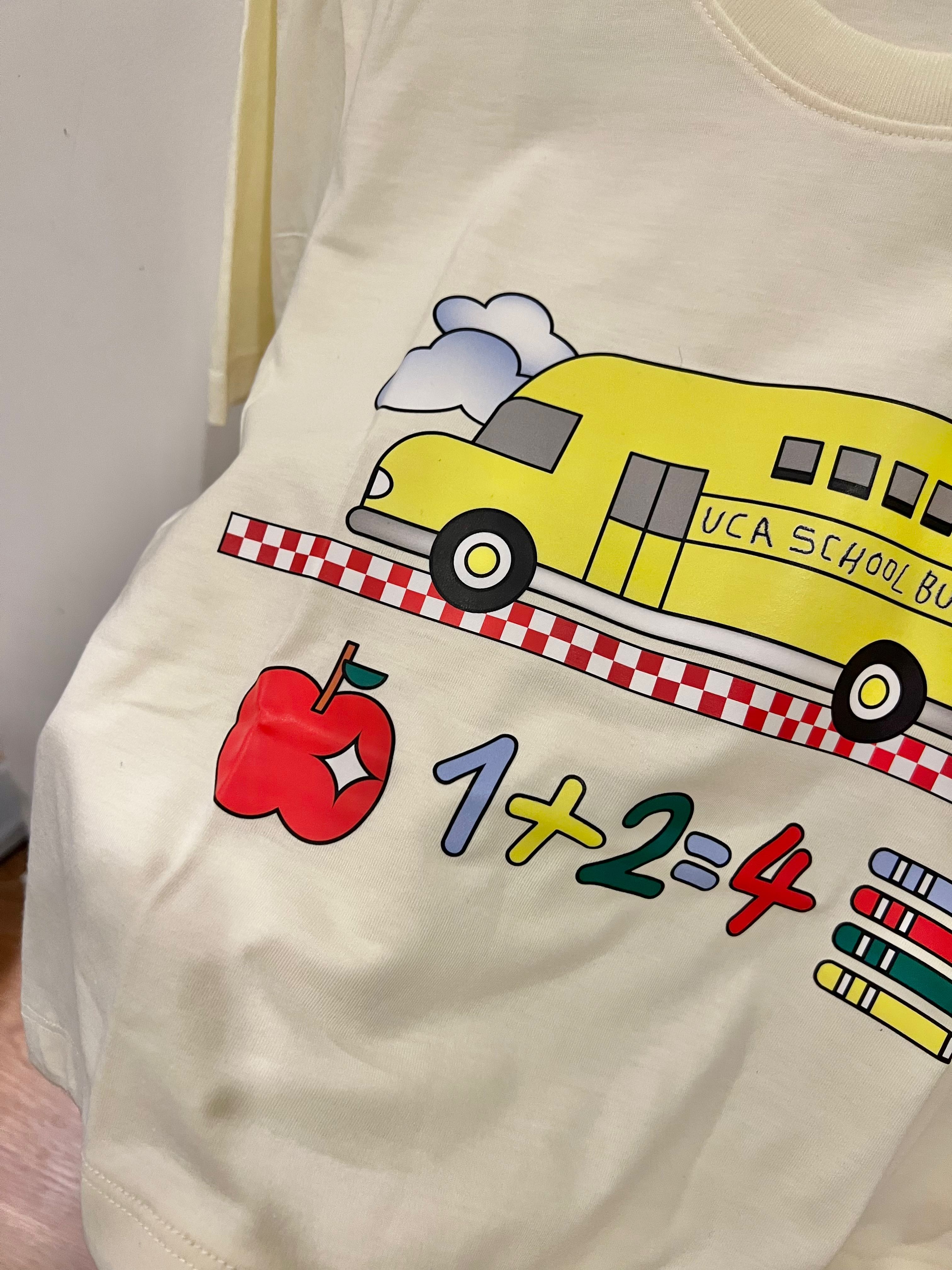 SCHOOL BUS CROP TEE / CREAM | LINE SHOPPING