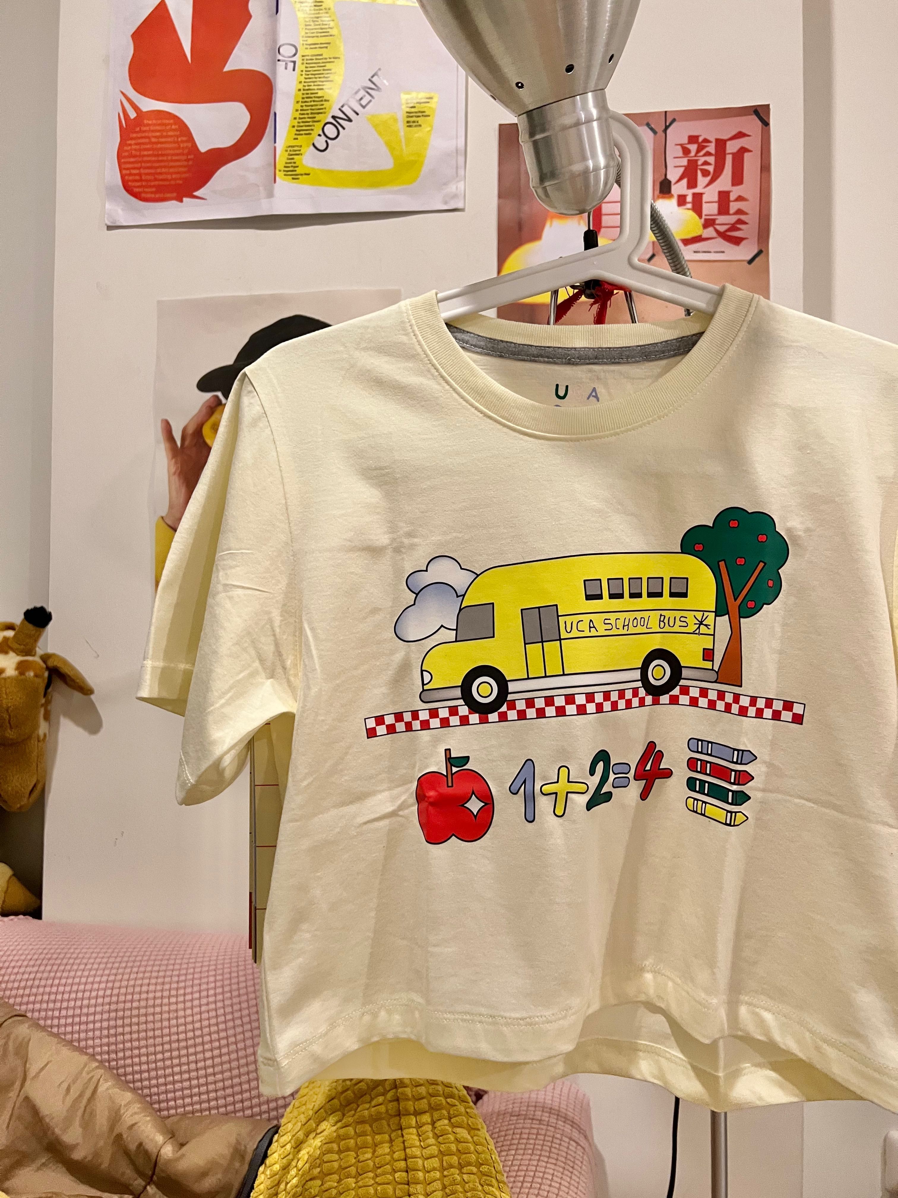 SCHOOL BUS CROP TEE / CREAM | LINE SHOPPING
