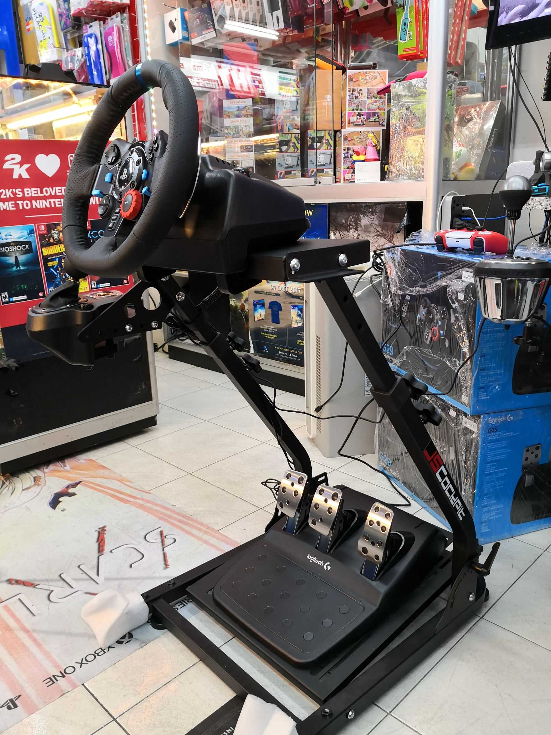 Half-Cockpit by JS-Cockpit โครงเหล็กรูปร่างเหมือนโต๊ะ สำหรับยึดพวงมาลัย ...