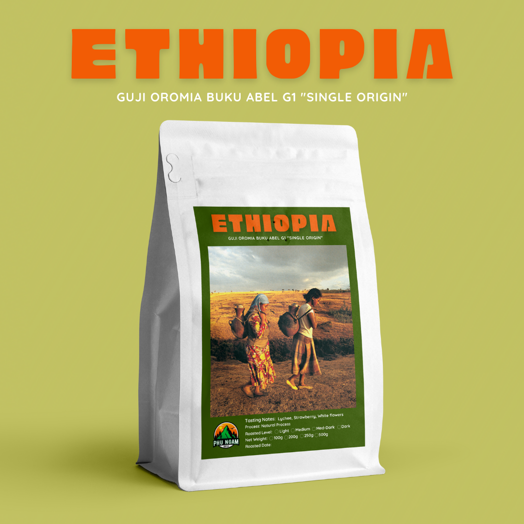 เมล็ดกาแฟคั่ว Ethiopia Guji Oromia Buku Abel G1 (ขนาด 100g) Light Roasted มีบริการบดฟรี Arabica ...
