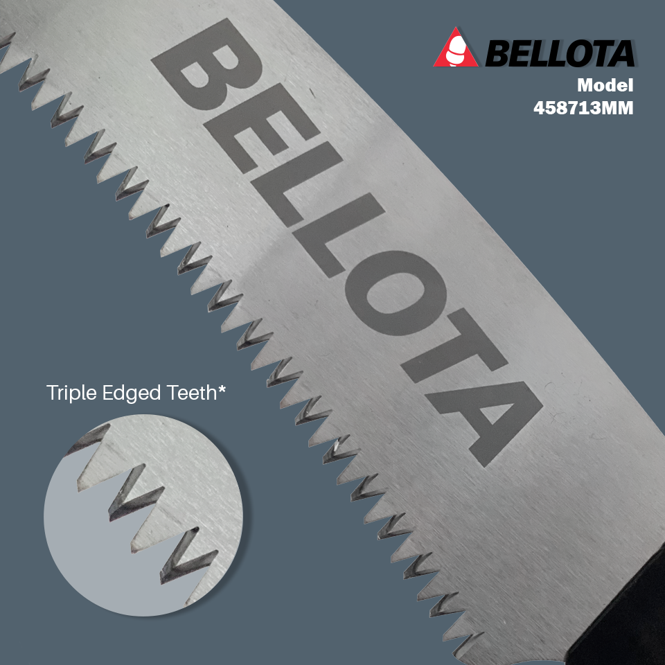 Bellota เลื่อยโค้งตัดกิ่ง แบบต่อด้ามเหล็ก Curved Japanese Tree Saw for ...
