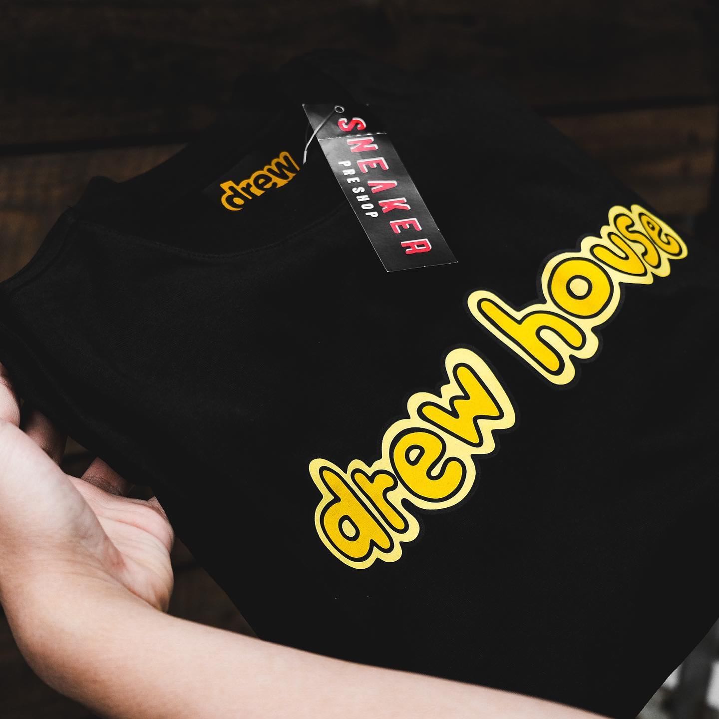 Drew House Logo SS Black Tee | LINE SHOPPING