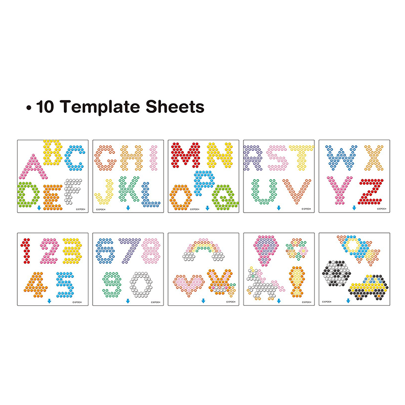 ลูกปัดสเปรย์น้ำ อควาบีท ABC & 123 Template Set / ABC & 123 Template Set ...