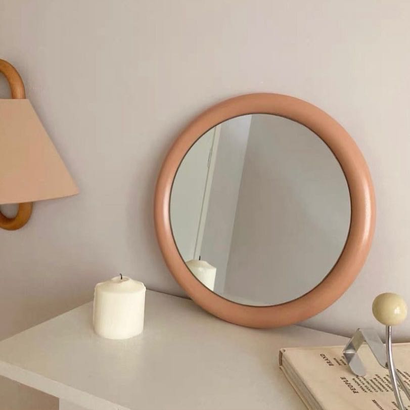 Plain round mirror (Pre-order) | LINE SHOPPING