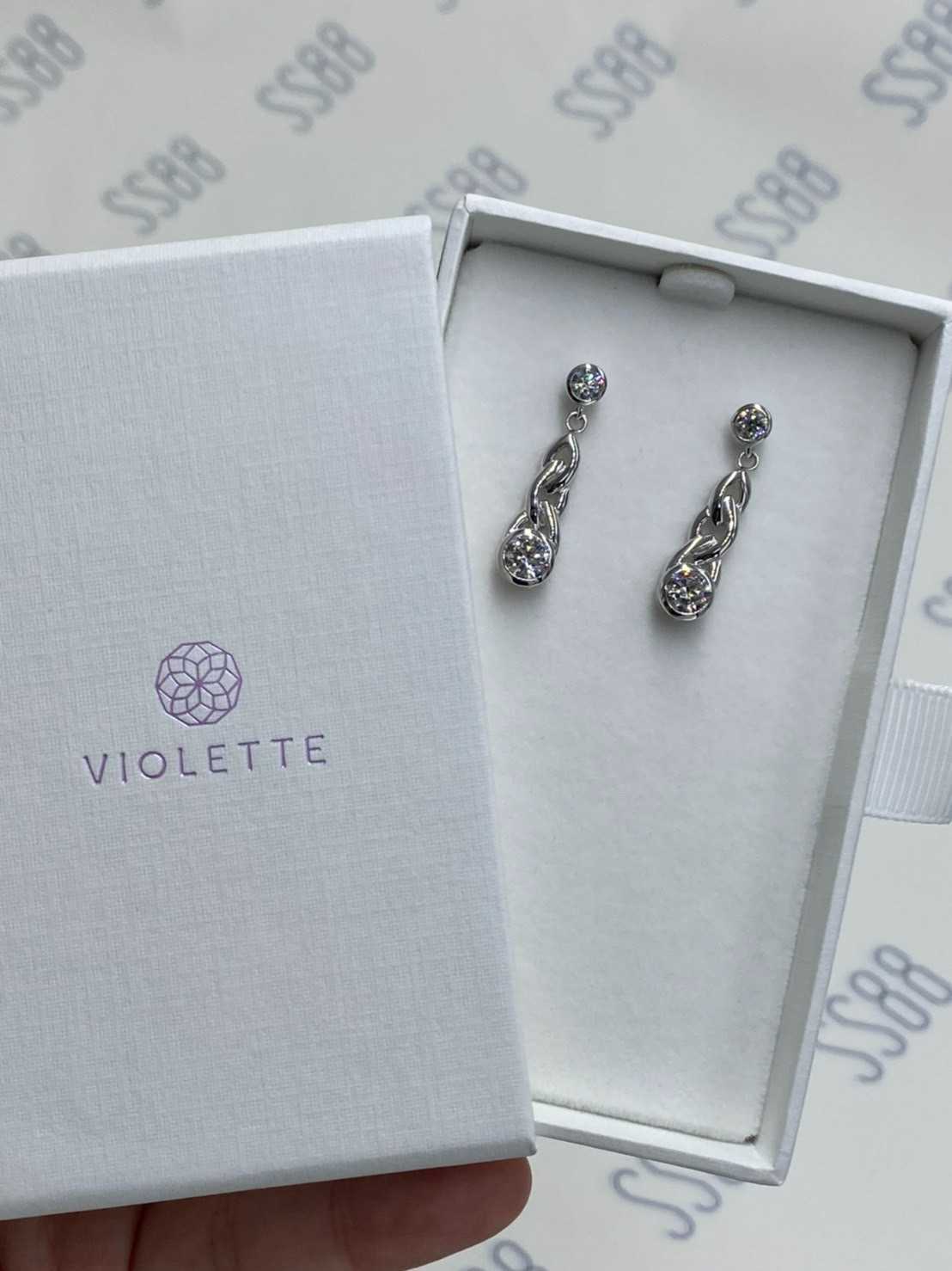 VIOLETTE GEMS SMILE COLLECTION - LOVE SPIRAL- S-ER109 | LINE SHOPPING