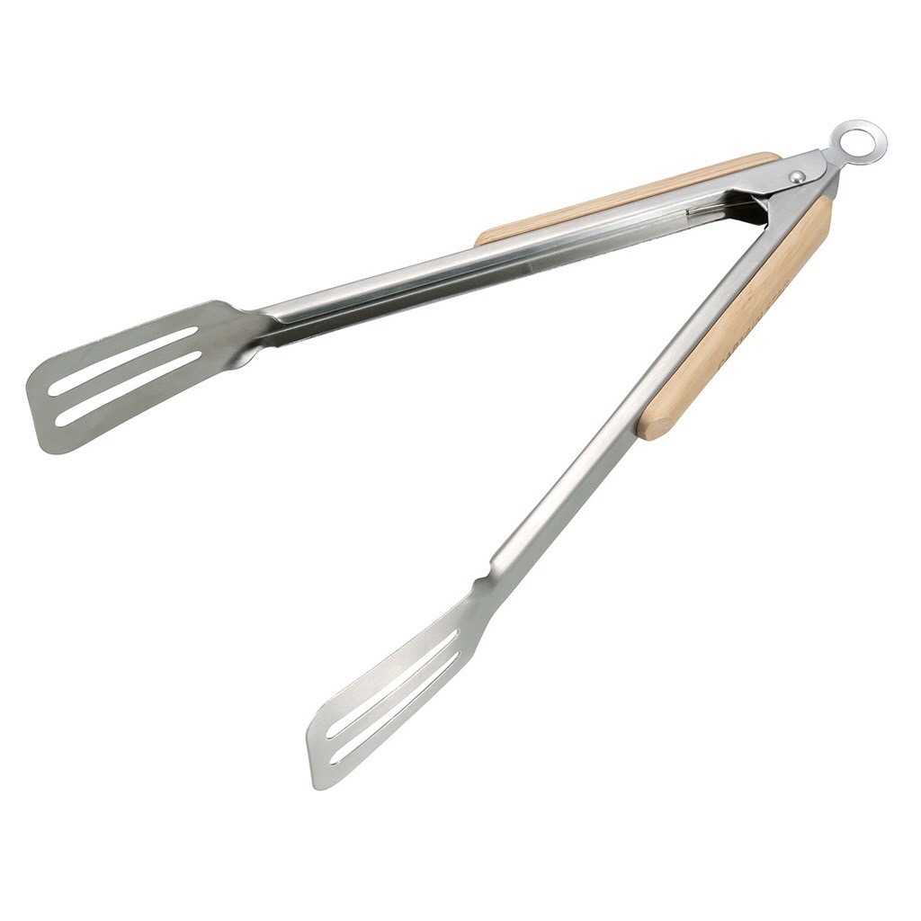 BBQ Wood Grip Turner Tongs 30cm | LINE SHOPPING