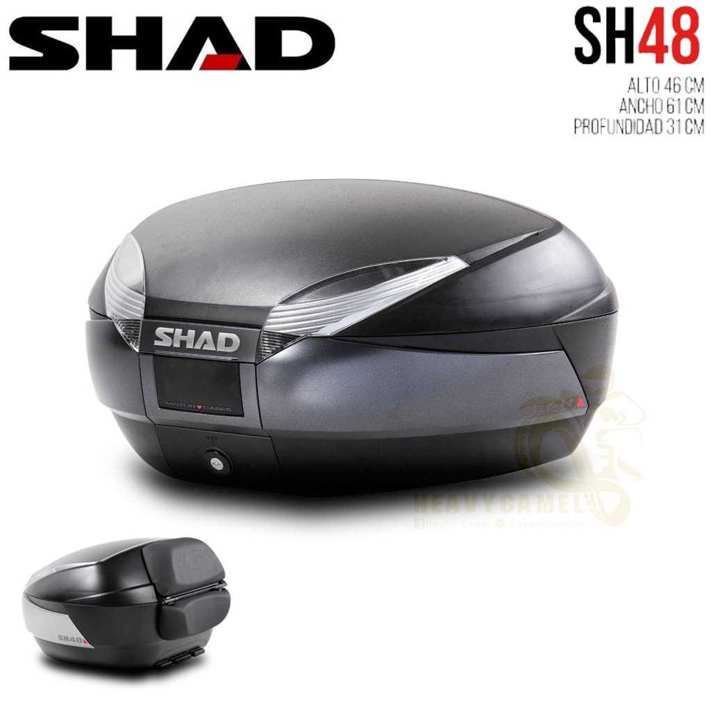 กล่องท้าย SHAD SH48 ขนาด 48 ลิตร มีขอบเทาเข้ม ขอบเทาอ่อน ฝาcarbon เก็บ ...