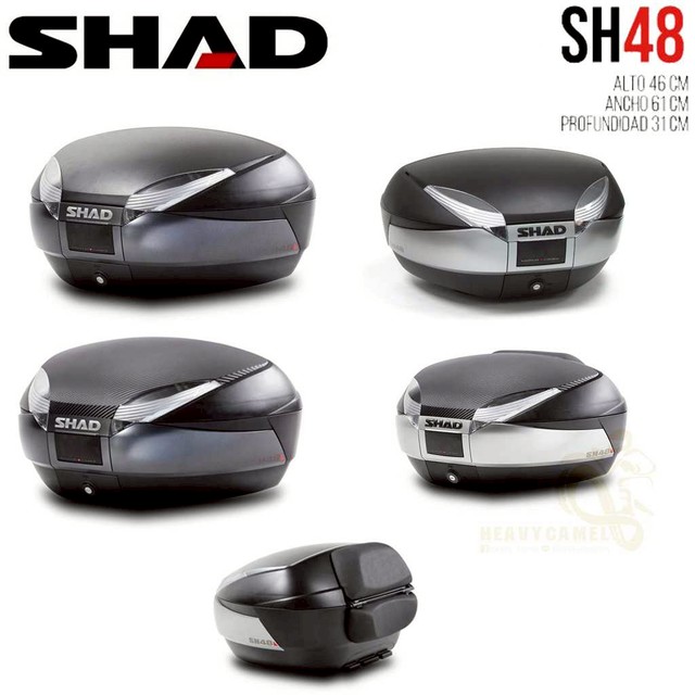 กล่องท้าย SHAD SH48 ขนาด 48 ลิตร มีขอบเทาเข้ม ขอบเทาอ่อน ฝาcarbon เก็บ ...