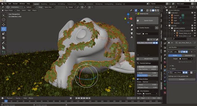 BLENDER MARKET – BOTANIQ V6.4.0 คลังต้นไม้ ใบหญ้า สำหรับ BLENDER | LINE SHOPPING