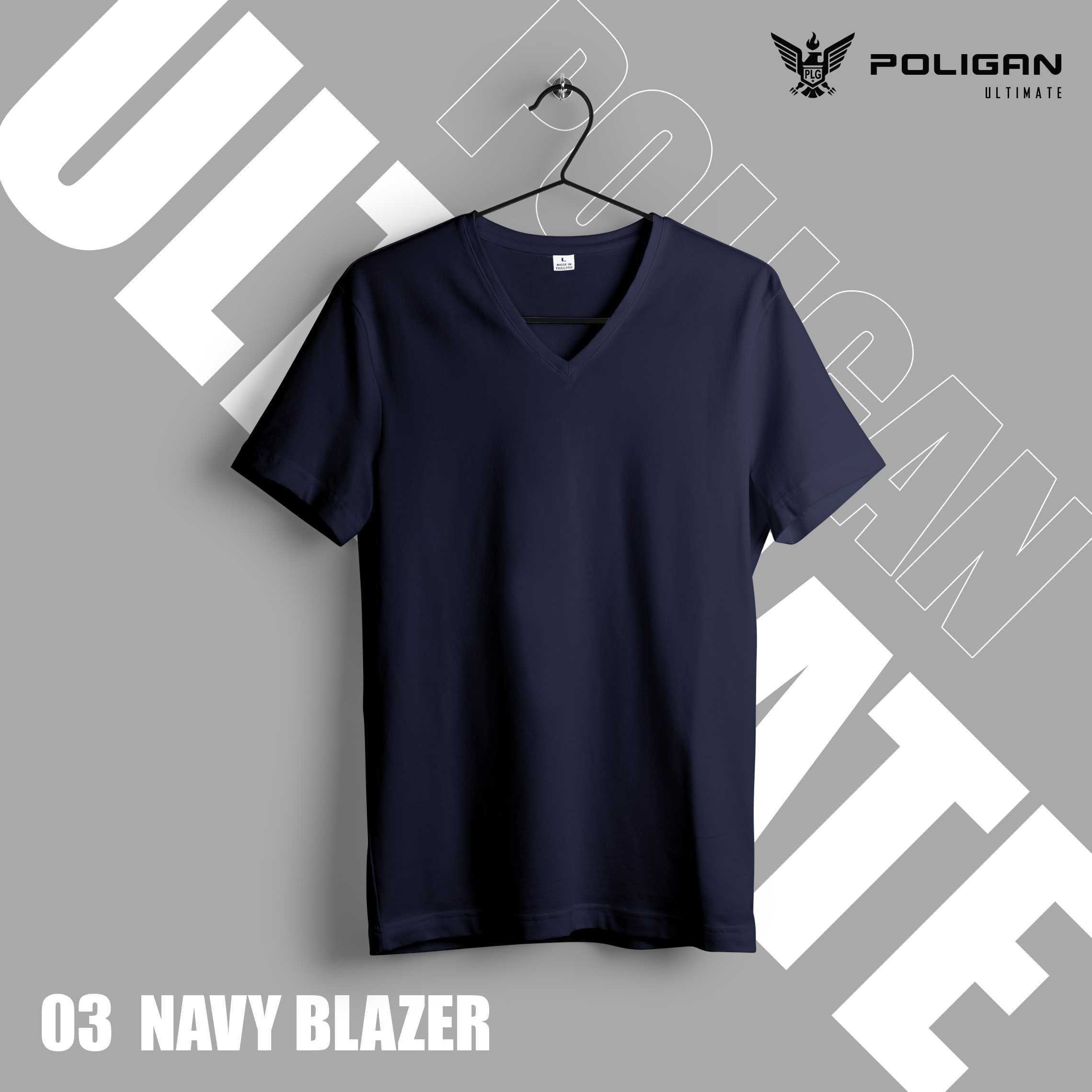 เสื้อยืดคอวี Poligan Ultimate ใส่ได้ทั้งชาย-หญิง BM002-No.1-16 | LINE ...