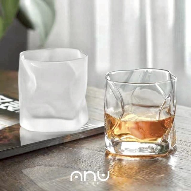 Crumpled Glass แก้วนำ้ดีไซน์ยับ จับถนัดมือไม่ลื่น | LINE SHOPPING