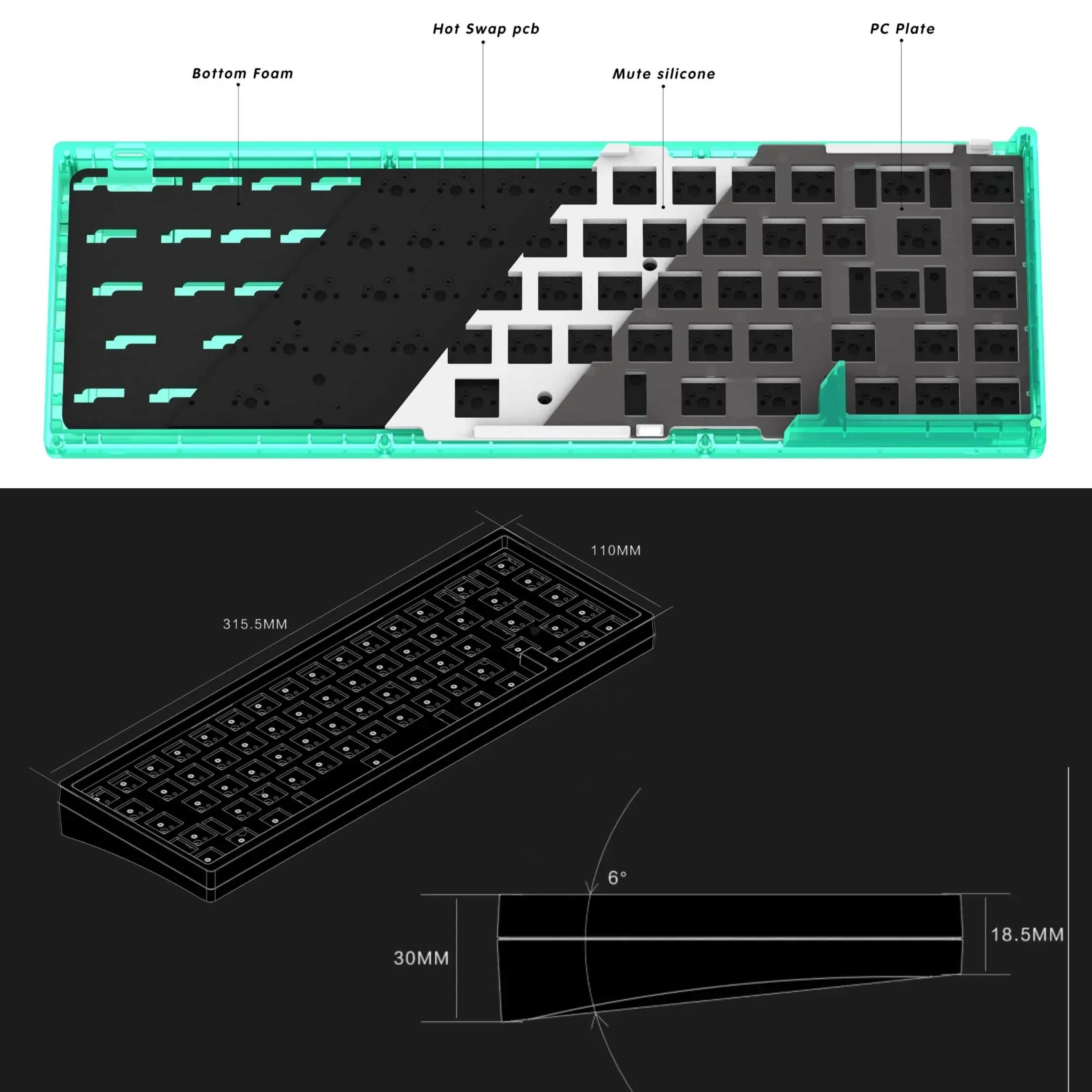 KBD67 LITE R4 KBDfans MECHANICAL KEYBOARD DIY KIT KBDFans คีย์บอร์ด คัส ...