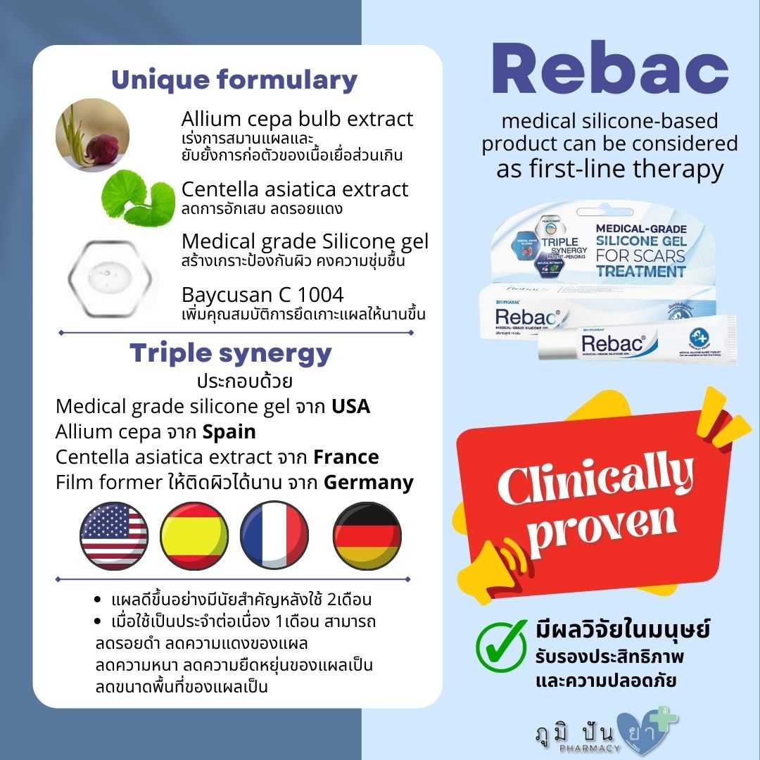 ซิลิโคนเจล เกรดทางการแพทย์ REBAC MEDICAL-GRADE SILICONE GEL 5G | LINE ...