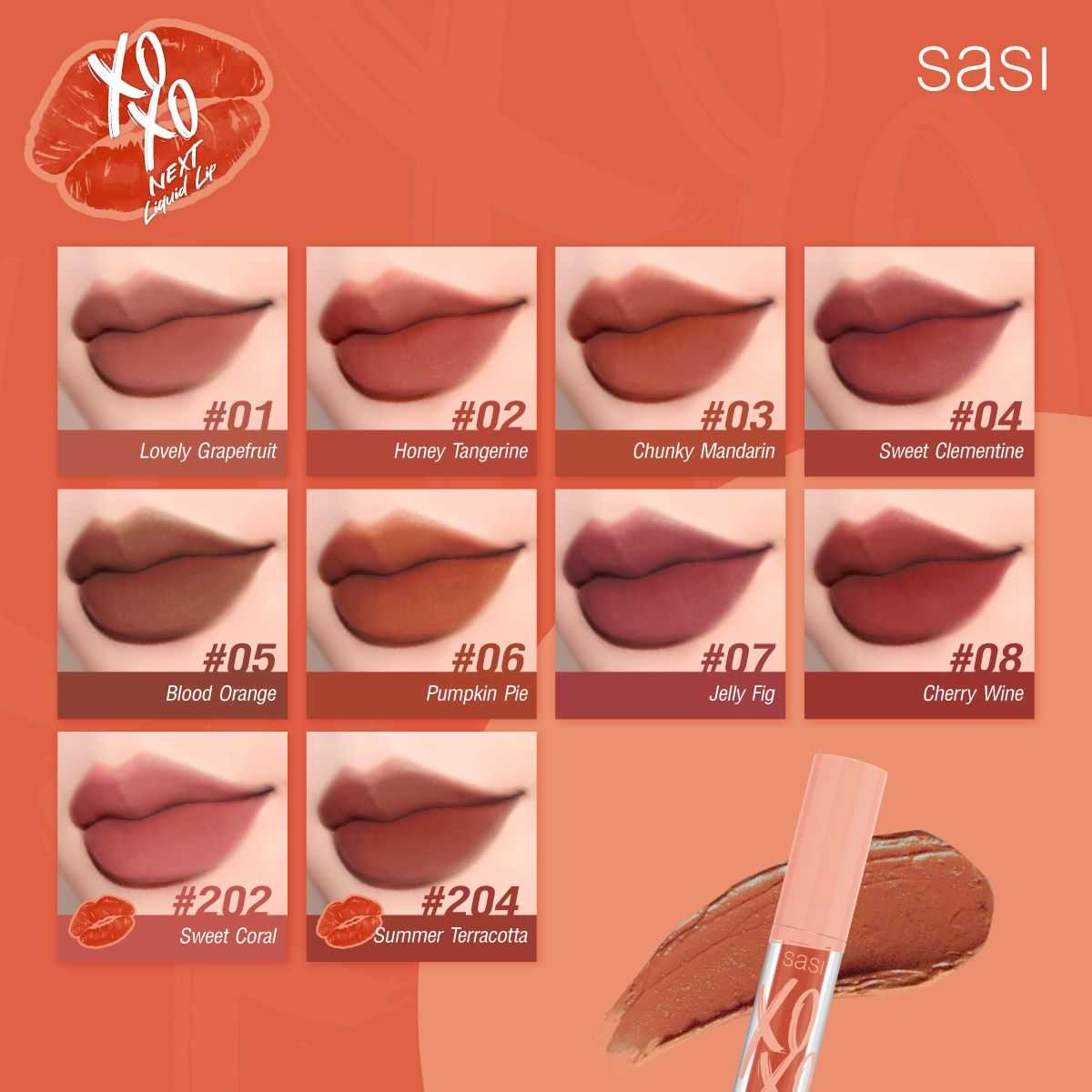 ลิปศศิ Sasi xoxo Next Liquid Lip ลิป Sasi ลิปแมท ลิป 204 แมท แมทต์ ลิป ...