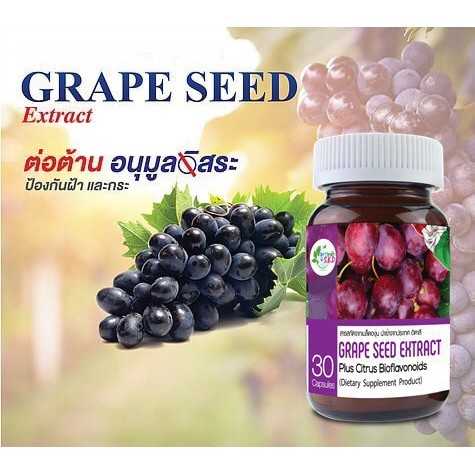 Grape Seed Extract Plus 30 เม็ด สารสกัดจากเมล็ดองุ่น นำเข้าจากประเทศ ...