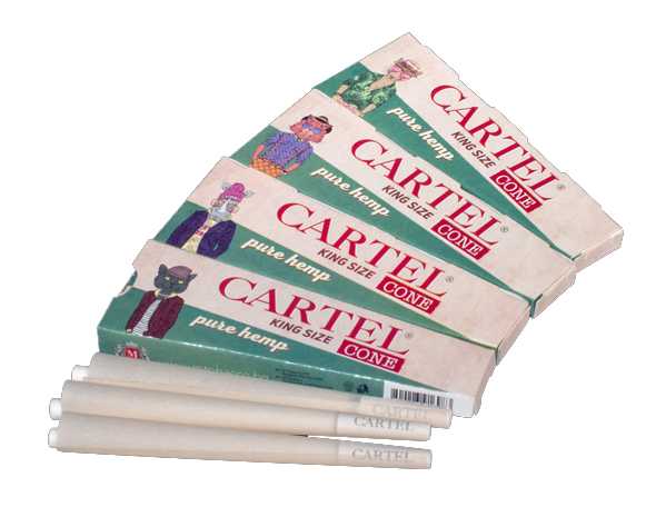 311014 CARTEL Pre-Rolled Cone Pure Hem p King Size +pre-rolled paper ...