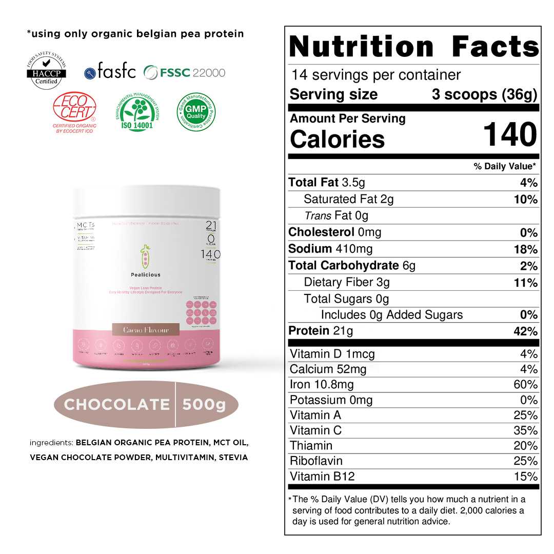 Pealicious Organic Belgian pea protein for vegan and Keto 500g x3 กระปุก Free Shaker | LINE SHOPPING