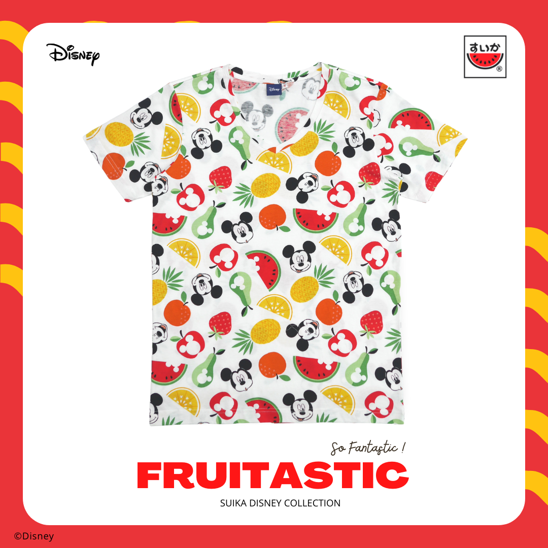 SUIKA DISNEY COLLECTION : เสื้อแตงโม ลาย Fruitastic มิคกี้เม้าส์ คอวี ...