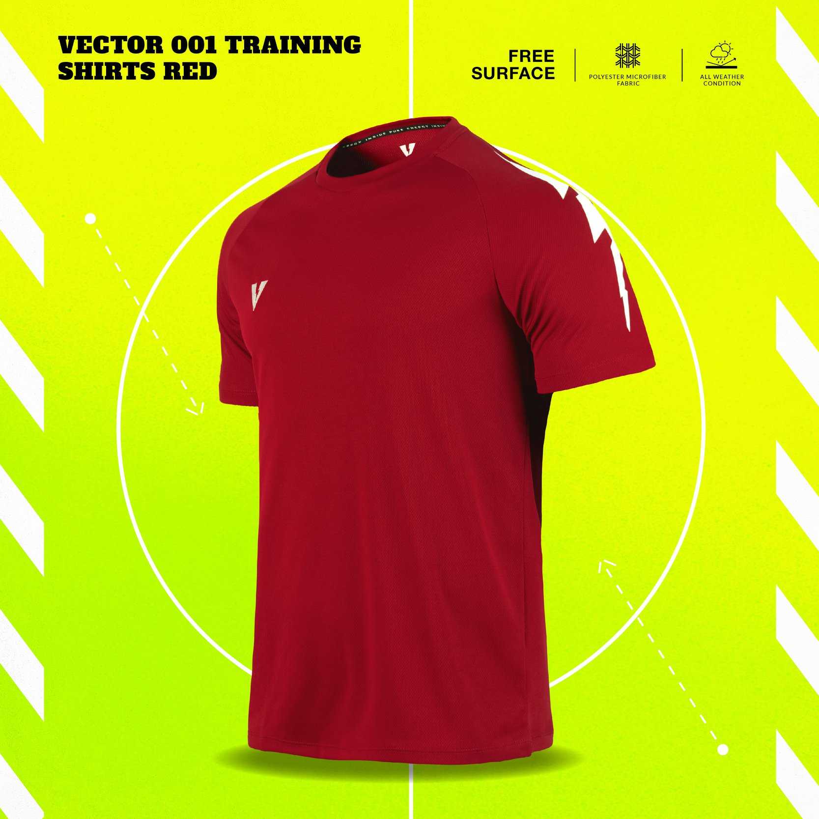 VOLT VECTOR 001 TRAINING SHIRTS RED เสื้อกีฬาเทรนนิ่ง แขนสั้น ...