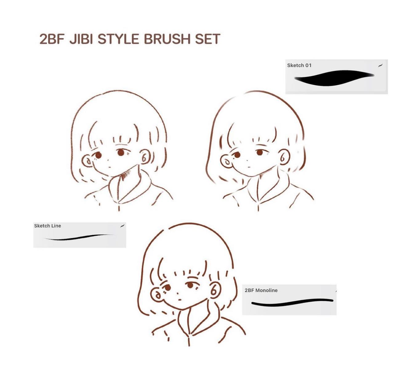 2BF Jibi Style Brush Set | LINE SHOPPING