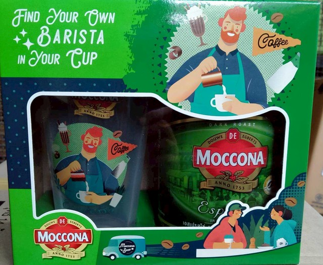 Moccona Espresso (Giftset) มอคโคน่า เอสเพรสโซ่ กาแฟขวด+แก้ว 200 กรัม ...