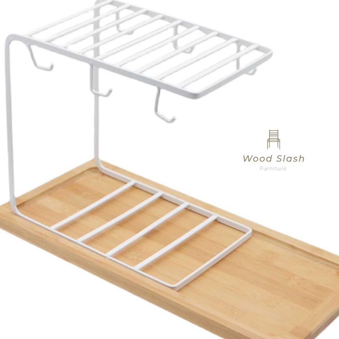 Wood Slash Decor | ชั้ั้นวางแก้วสไตล์มูจิ มินิมอล ขนาด 40x18.4x24.5 ...