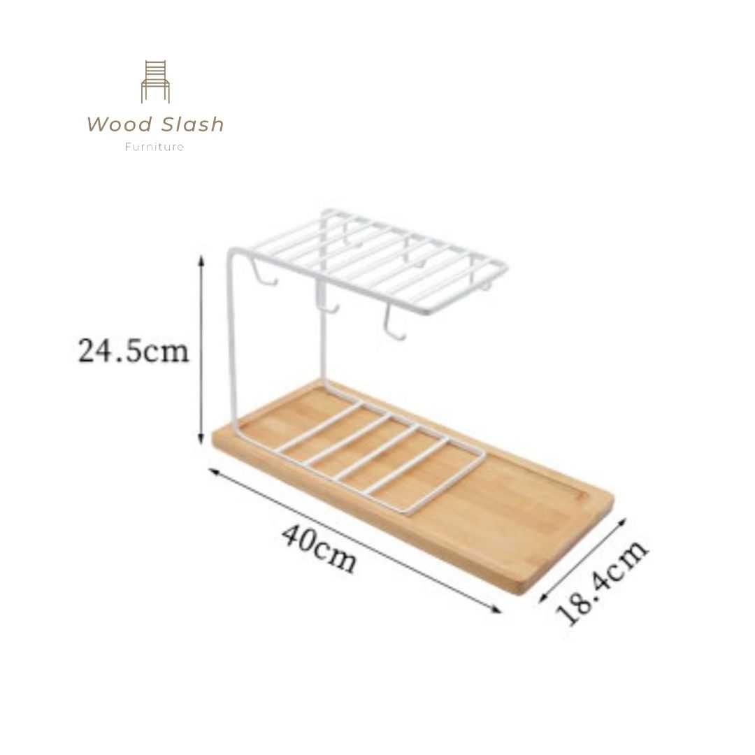 Wood Slash Decor | ชั้ั้นวางแก้วสไตล์มูจิ มินิมอล ขนาด 40x18.4x24.5 ...