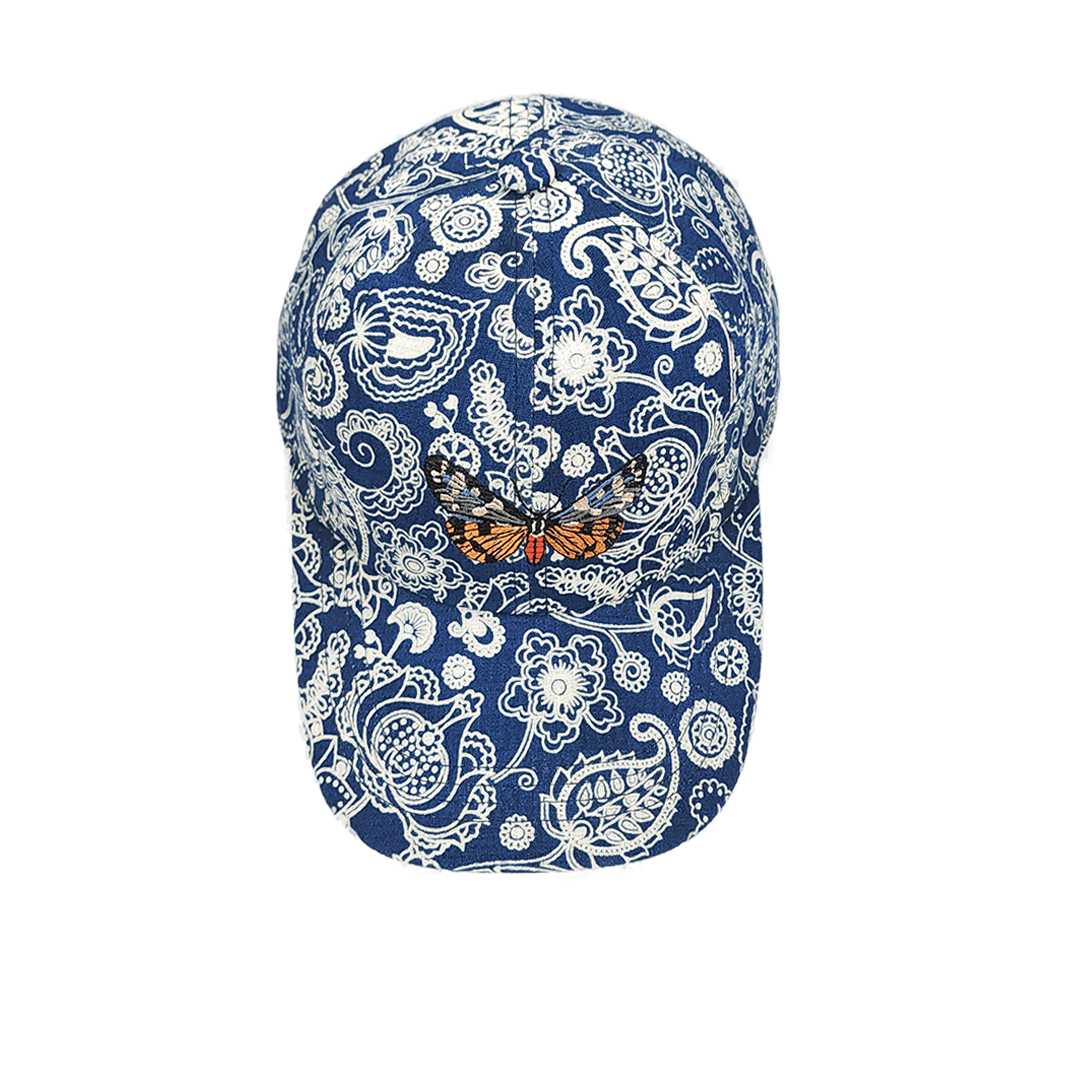 KLED TAO(Turtle Scale) Pattern Woven Fabric On Indigo-Dyed Cotton Cap ...