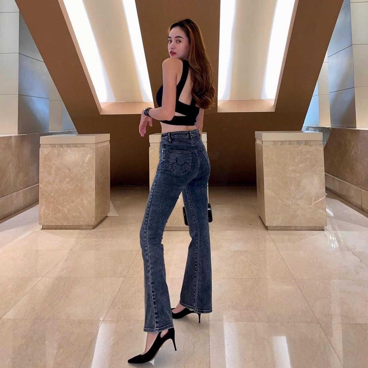 PONY JEANS โพนี่ กางเกงยีนส์ผู้หญิงทรงเอวสูงขาม้า | LINE SHOPPING