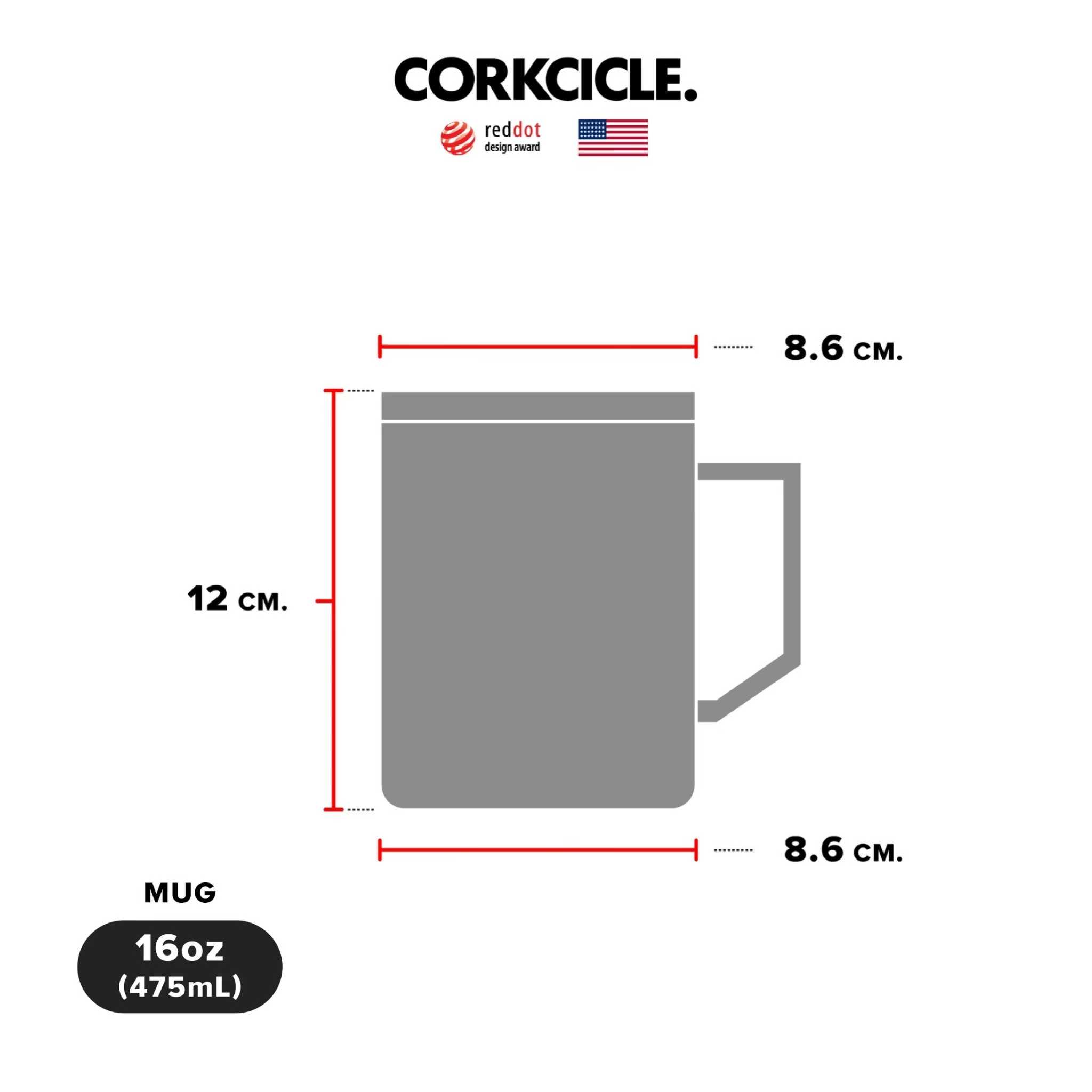 CORKCICLE : MUG - CREAM WILDFLOWER 16OZ (475ML) | LINE SHOPPING