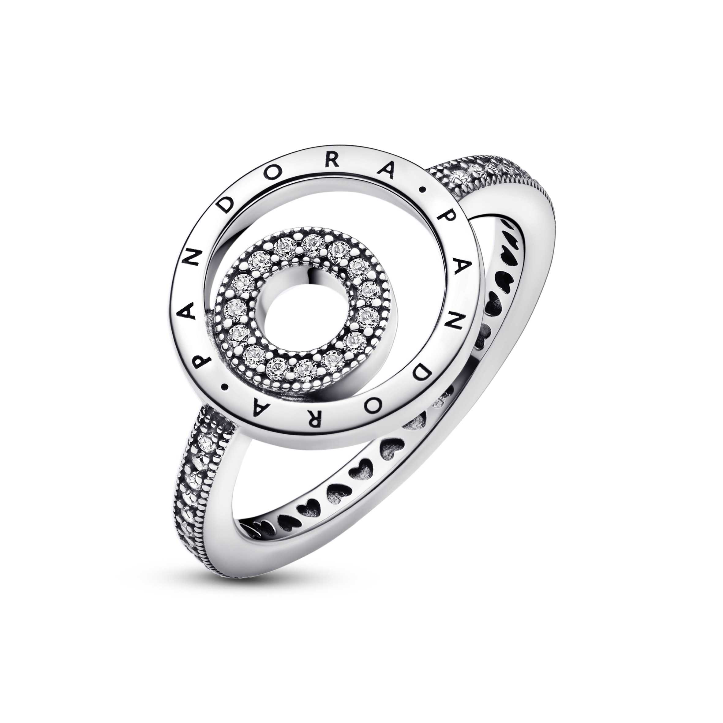 Pandora Signature Logo Circles Pavé Ring | LINE SHOPPING