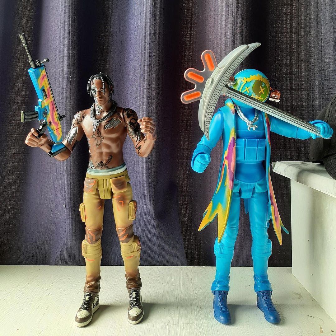 Travis Scott Cactus Jack x Fortnite Sicko Mode T-3500 Action Figure Set ...