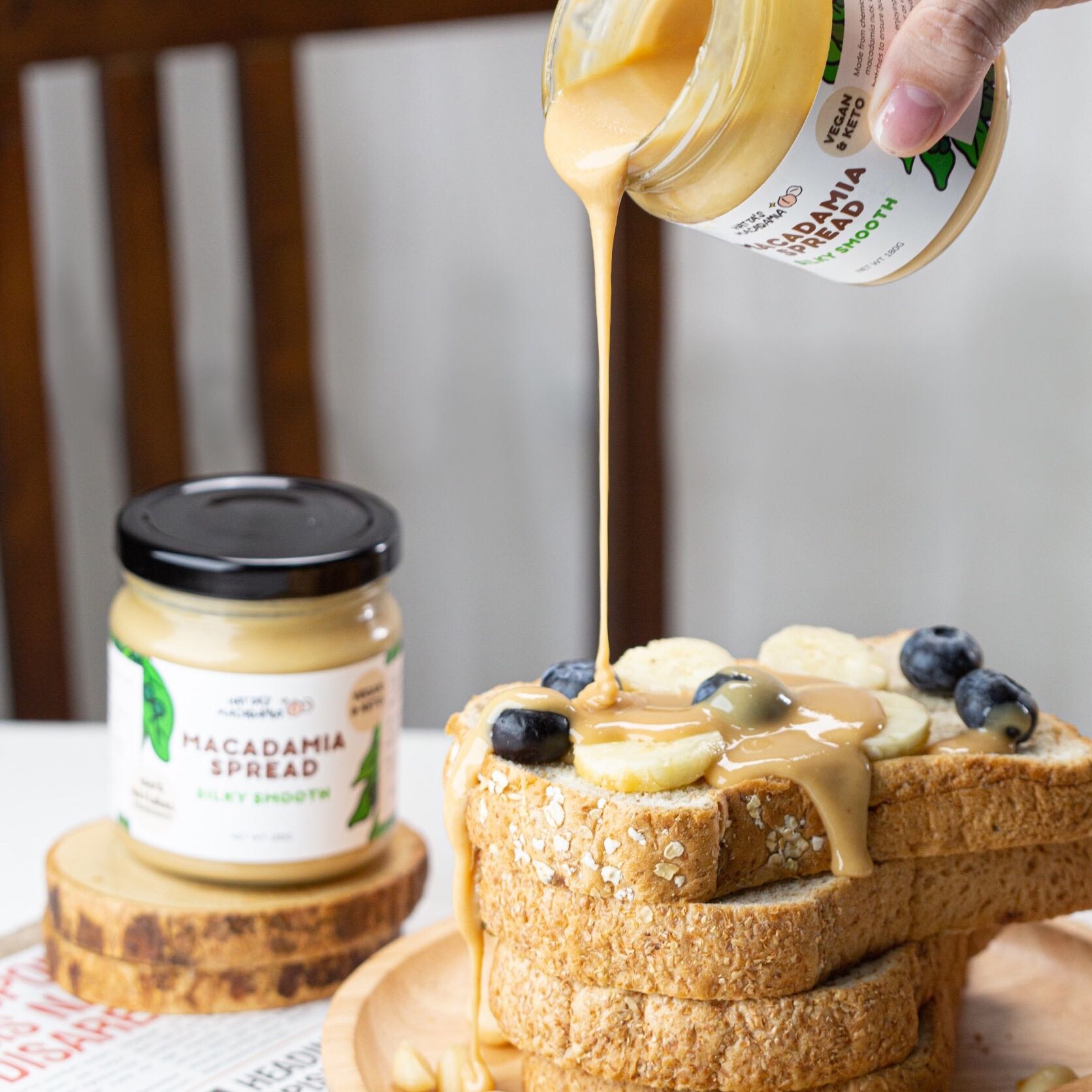 เนยถั่วแมคคาเดเมีย รส SILKY SMOOTH สูตรคลีน 180g | Macadamia Spread / Nut Butter | คีโต เจ Vegan ...