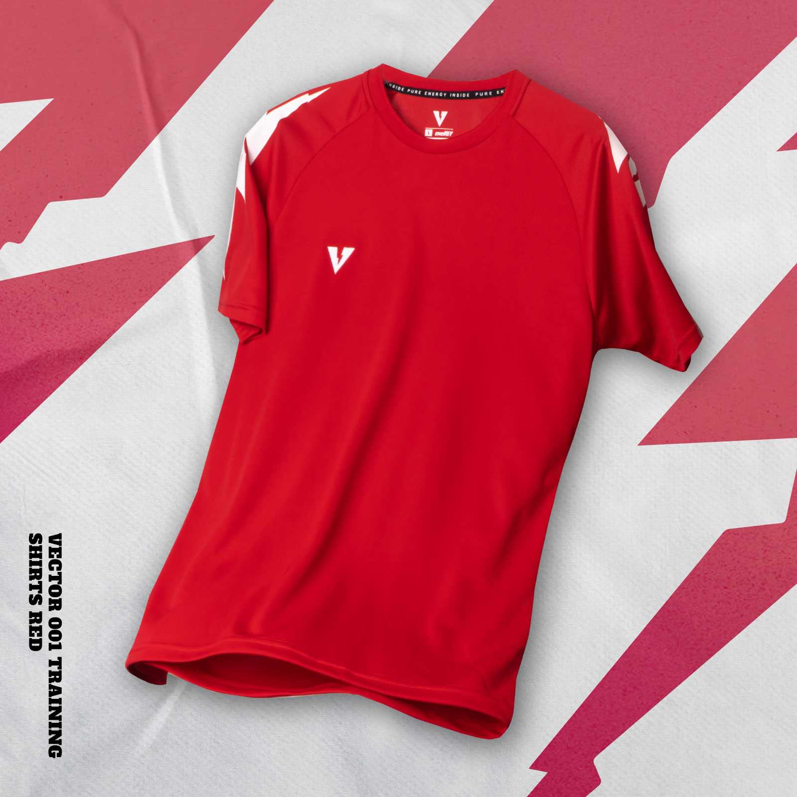 VOLT VECTOR 001 TRAINING SHIRTS RED เสื้อกีฬาเทรนนิ่ง แขนสั้น ...