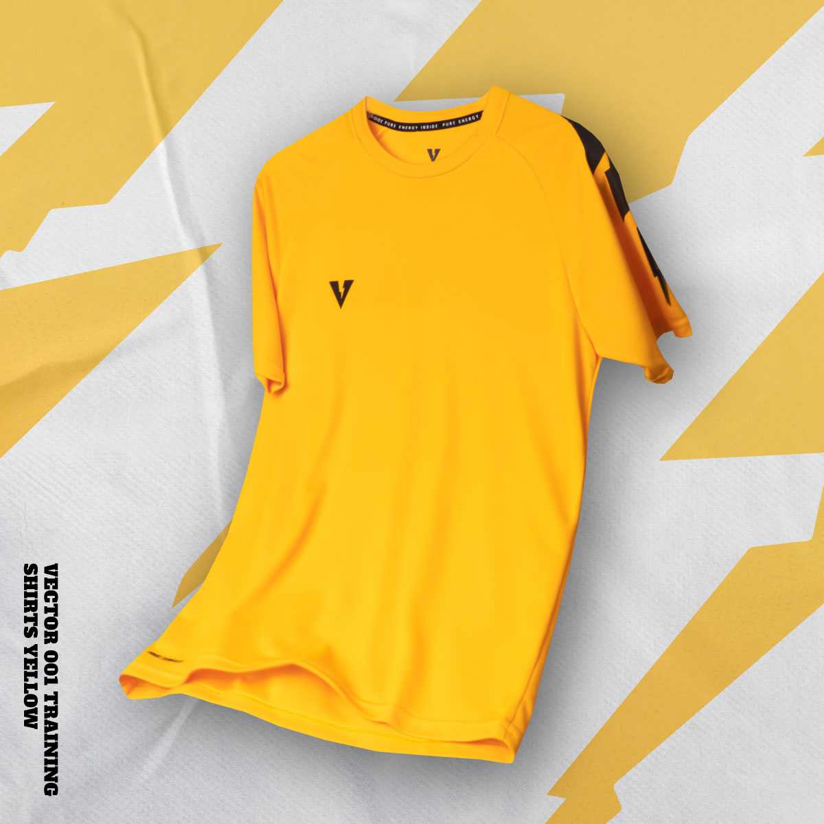 VOLT VECTOR 001 TRAINING SHIRTS YELLOW เสื้อกีฬาเทรนนิ่ง แขนสั้น ...