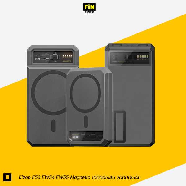Eloop E53 EW54 EW55 Magnetic 10000mAh 20000mAh แบตสำรองไร้สาย | LINE ...