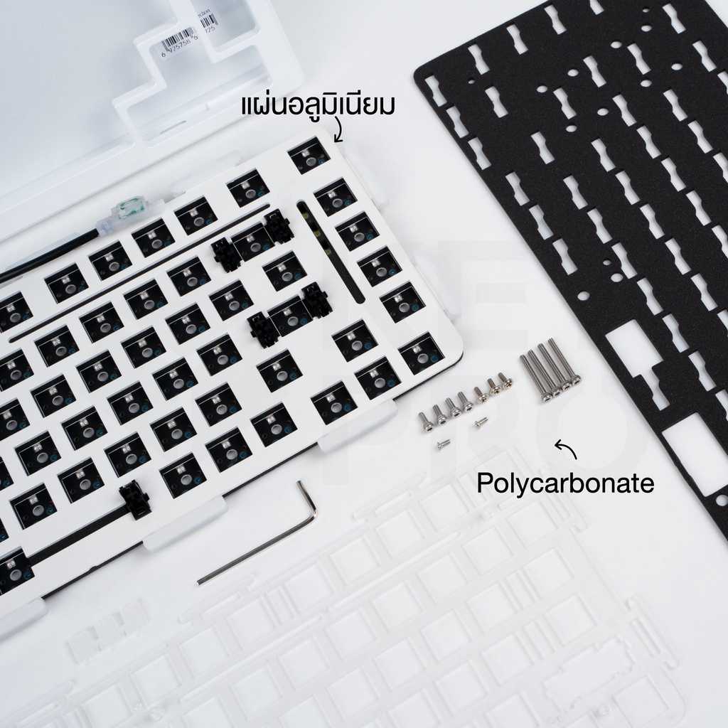 AKKO MOD 006 เคสอลูมิเนียม ขนาด 75% RGB Hotswap Aluminum Gasket Custom ...