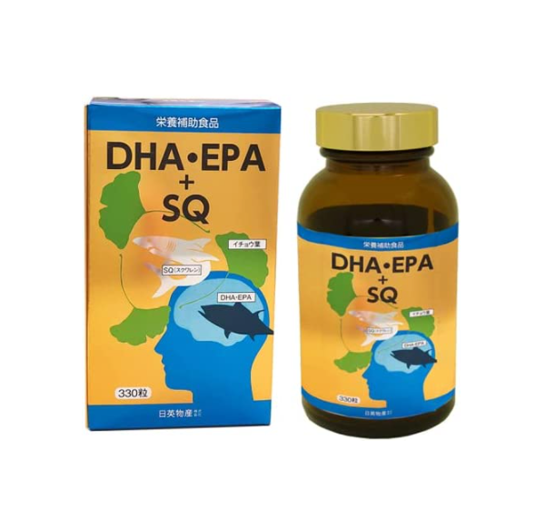 DHA + EPA (omega 3) + SQ + Ginkgo biloba 330 tablets บำรุงประสาทและสมอง ...