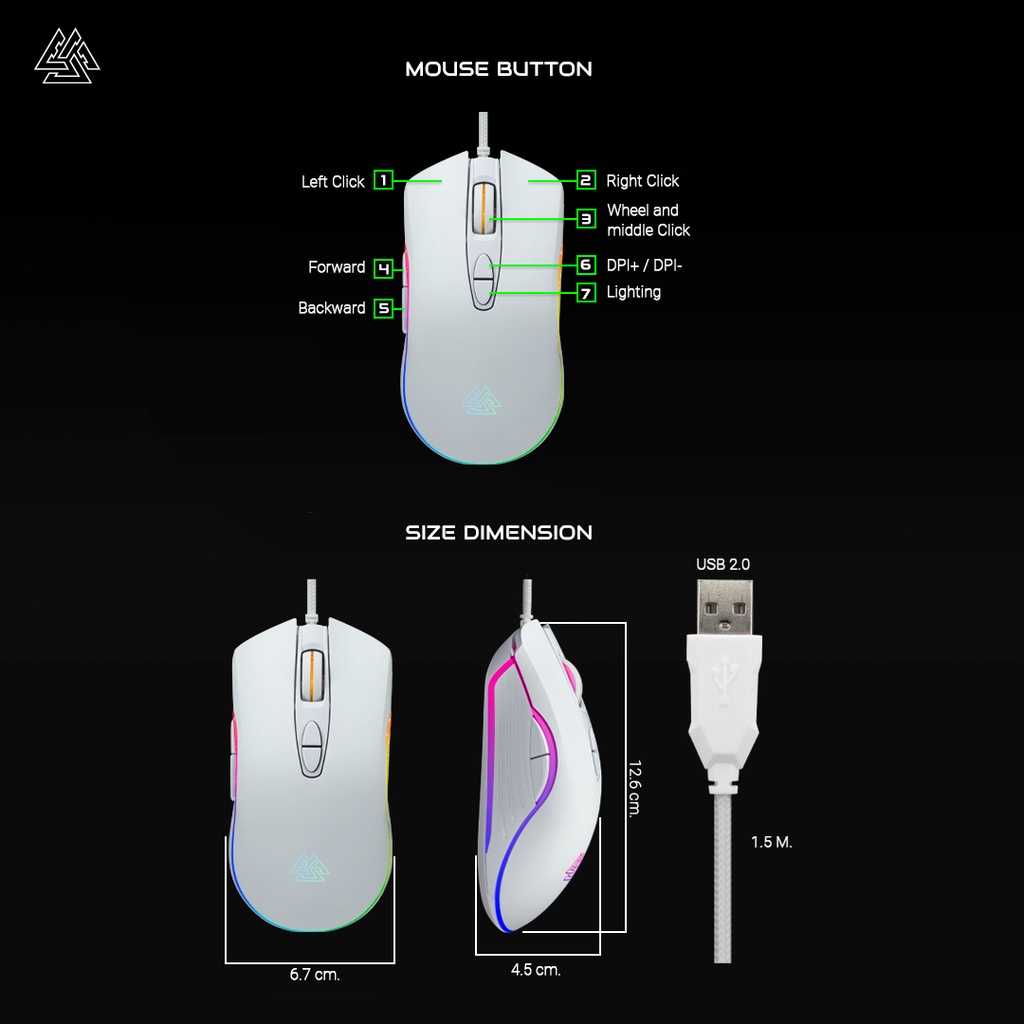 EGA Type M10 Gaming Mouse เมาส์เกมมิ่ง มี 3 สี ไฟ RGB ปรับมาโครได้ ของแท้รับประกันสินค้า 2 ปี ...