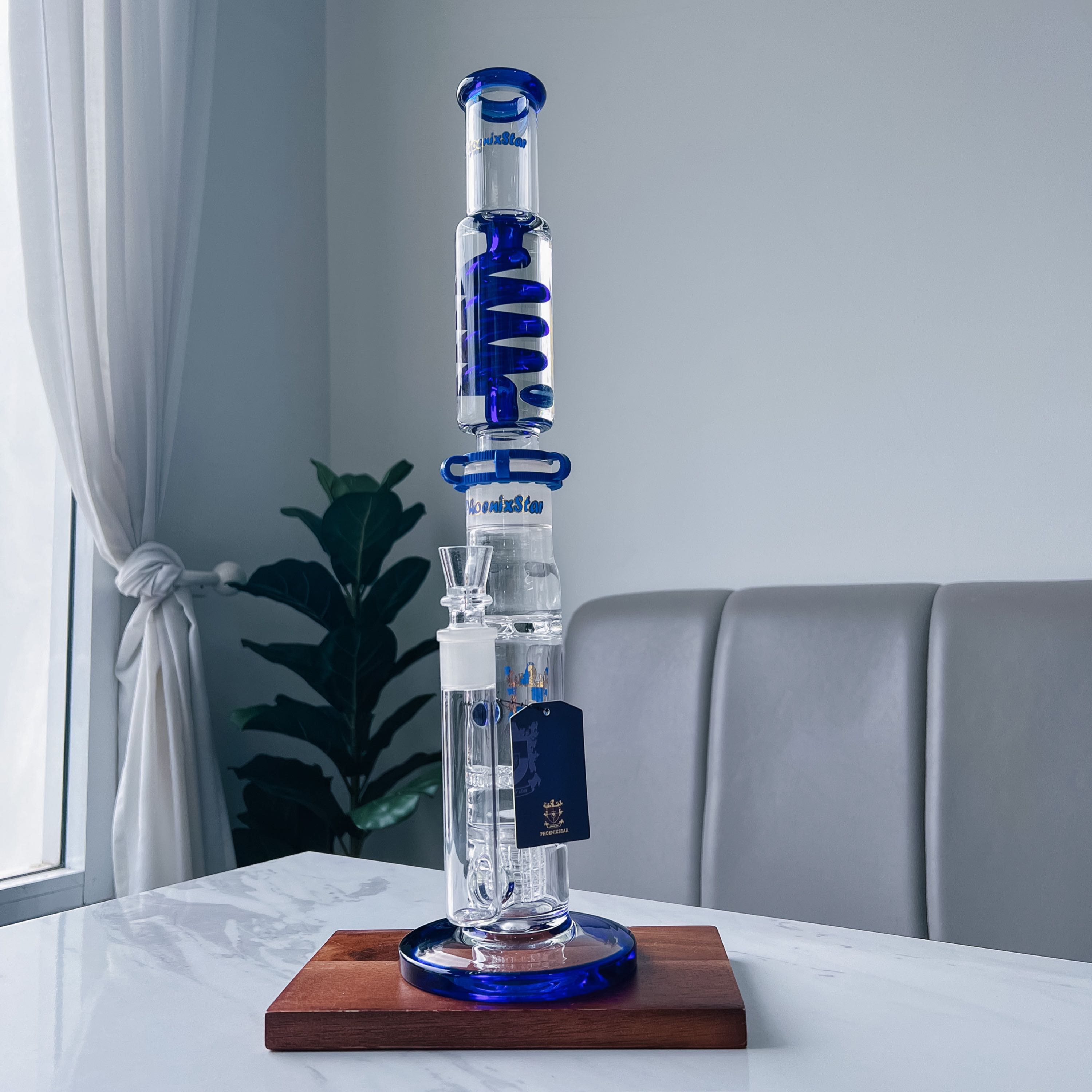 Phoenix Star Glycerin Coil w/ Triple Percolator Bong | 45 cm | LINE ...