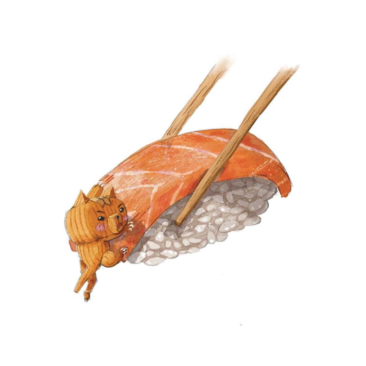 (ยกเซ็ตถูกกว่า) Die Cut Sticker - Carboard Sushi Set | LINE SHOPPING