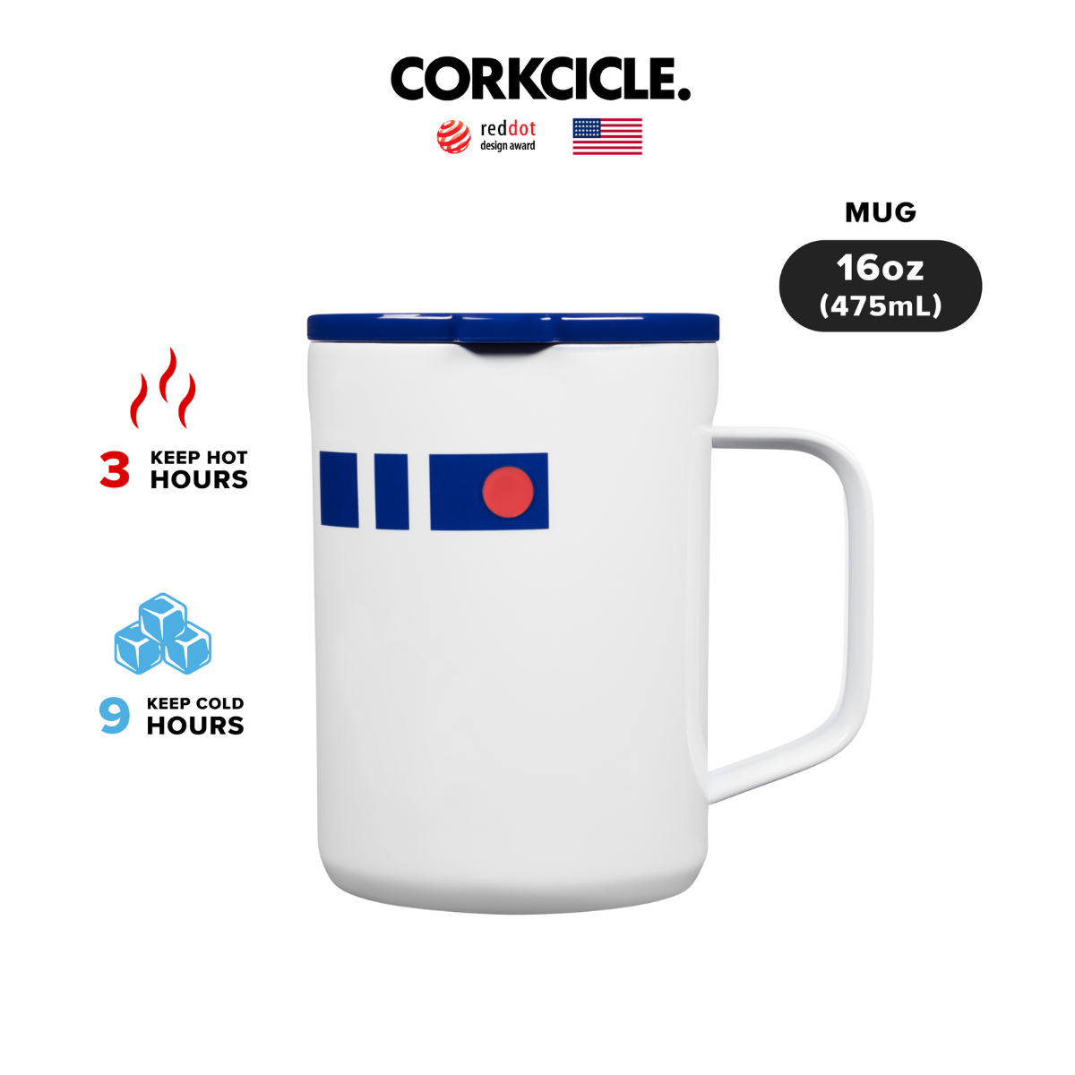CORKCICLE : MUG STAR WARS - R2D2 16OZ | LINE SHOPPING
