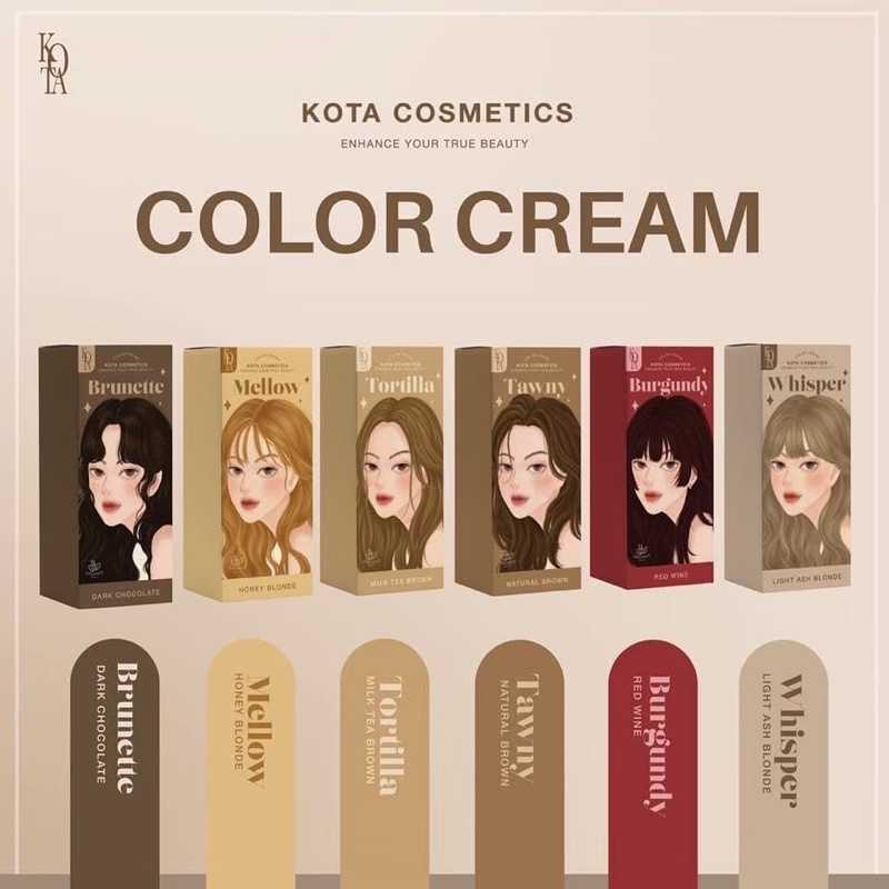 ใหม่ล่าสุด‼️ สีย้อมผมออแกนิค KOTA Color Cream มี 6 เฉดสี | LINE SHOPPING