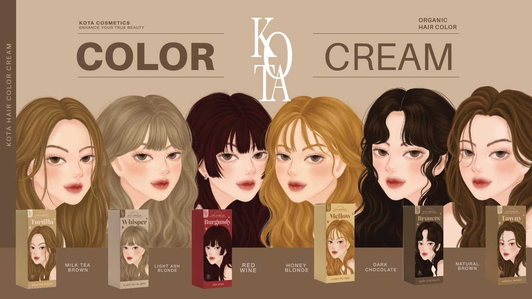 ใหม่ล่าสุด‼️ สีย้อมผมออแกนิค KOTA Color Cream มี 6 เฉดสี | LINE SHOPPING