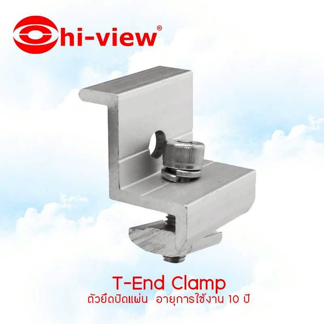 Hi-view อุปกรณ์จับยึดสำหรับแผงโซล่าเซลล์ T-End Clamp | LINE SHOPPING