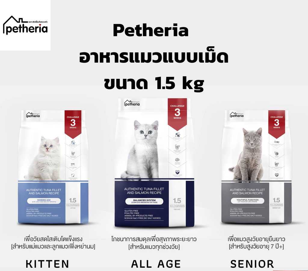 Petheria Innovation Cat Food [No Corn & Gluten Free] 1.5 KG | LINE SHOPPING