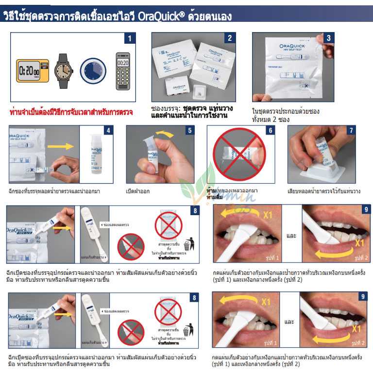 OraQuick HIV Self-Test ชุดตรวจคัดกรองการติดเชื้อเอชไอวี ออราควิก ด้วย ...