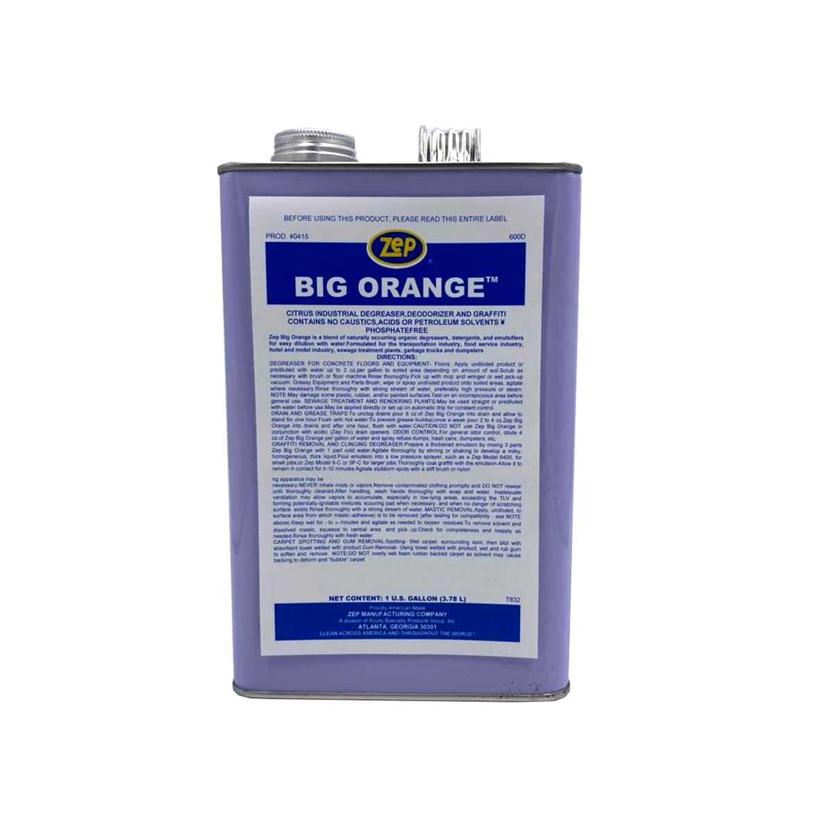 ZEP Big Orange (Liquid) น้ำยาทำความสะอาดพร้อมดับกลิ่น จากสารอินทรีย์ ...