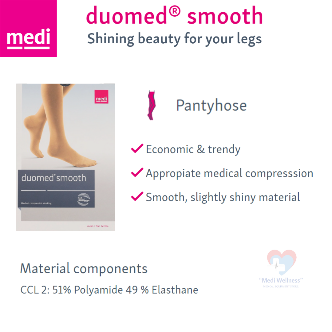 Medi Duomed (Smooth) ระดับเต็มตัว Panty สีเนื้อคาราเมล เปิดปลายเท้า แรงดันระดับ2 (Class2 23-32 ...